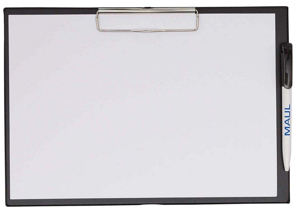 Porte Bloc noir avec pince - Feuilles A4 à l'italienne (Maul 23357-90 ...